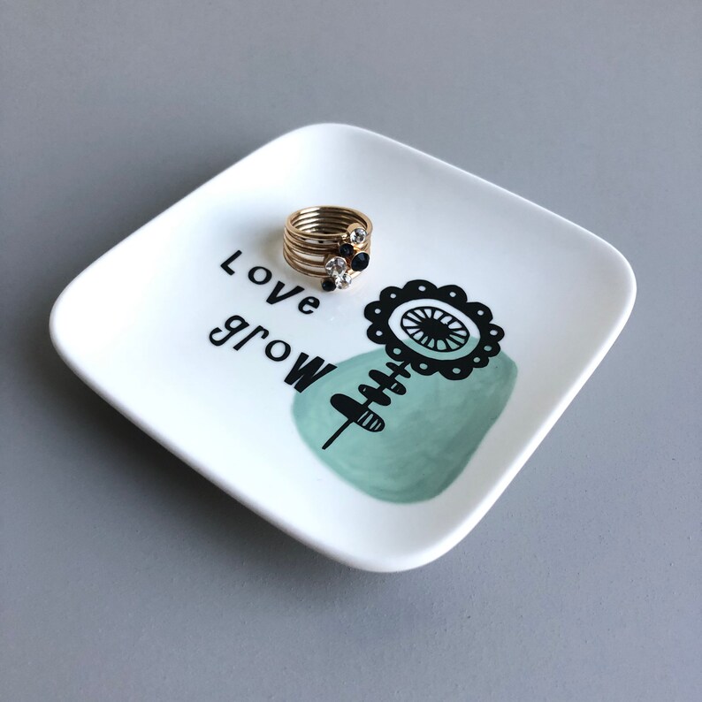 Small Ring Dish Mod Key Dish Square Key Dish Office Desk - Etsy