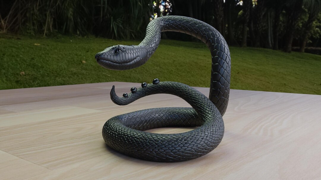 3d-printable Serpent STL Sculpture With Occult Symbols Ark Decor Ritual ...