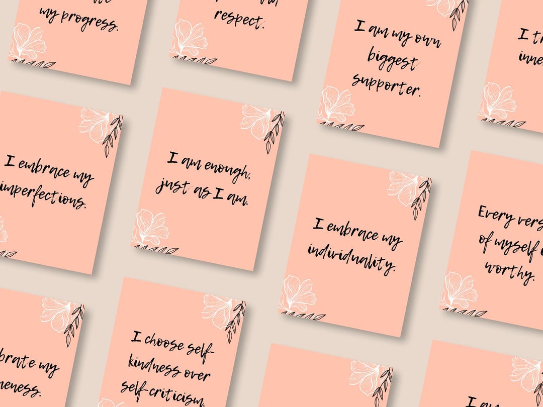 Digital Affirmation Cards for Confidence & Self-worth | Empowering ...
