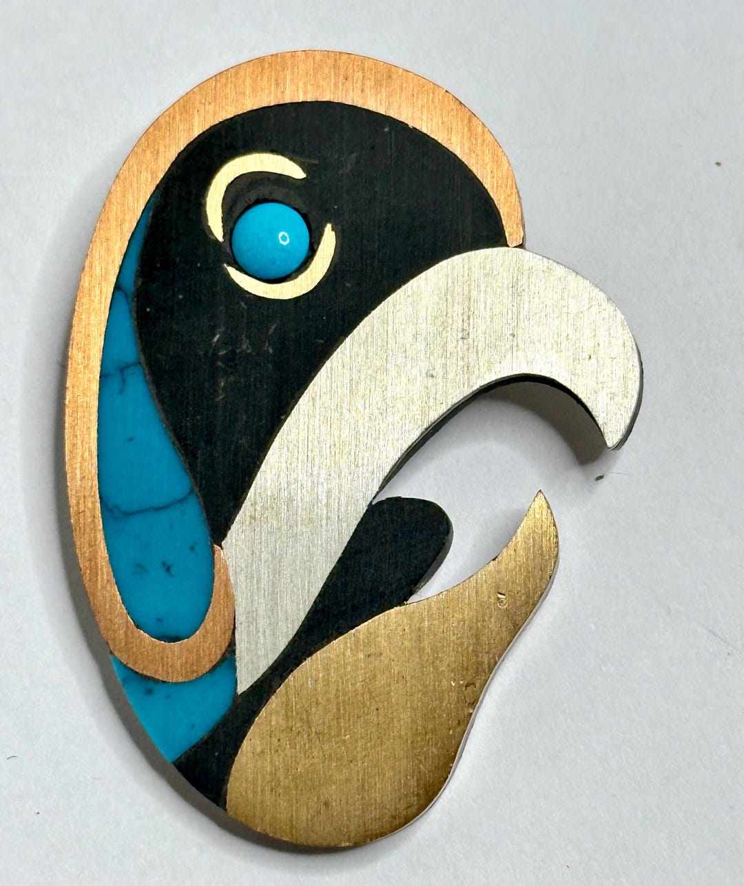 Cecilia Tono Piedra Negra Modernist Taxco Mexico Mixed Metals Turquoise ...