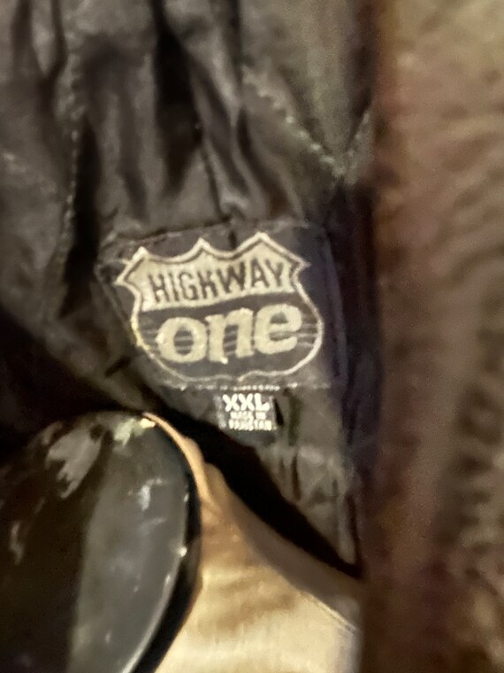 Vintage Highway One Black Leather Motorcycle Jacket X… - Gem