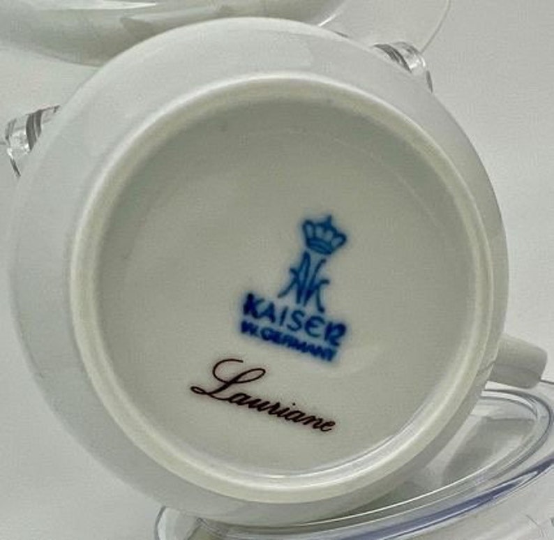 Flat Cup and Saucer Set (1), Lauriane by AK Kaiser, Vintage - Excellent ...