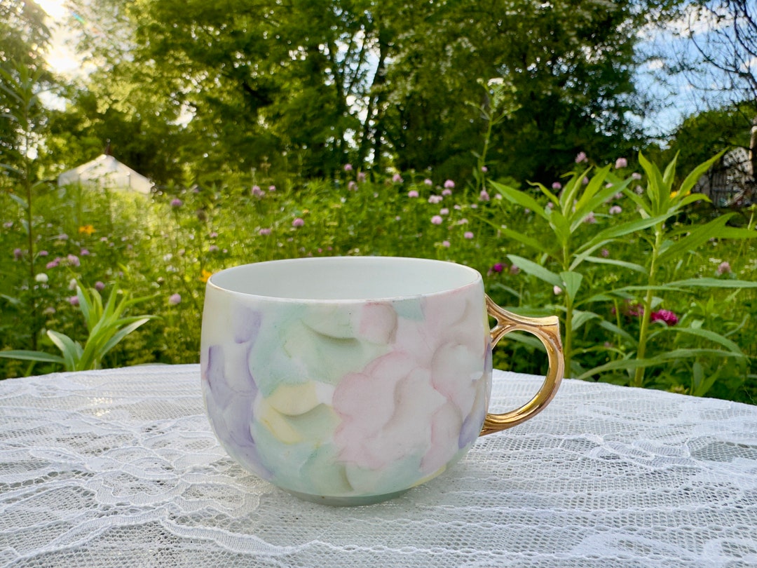 Art Nouveau Hand Painted Cup - H. Wehinger & Co., Gilded Handle - Etsy