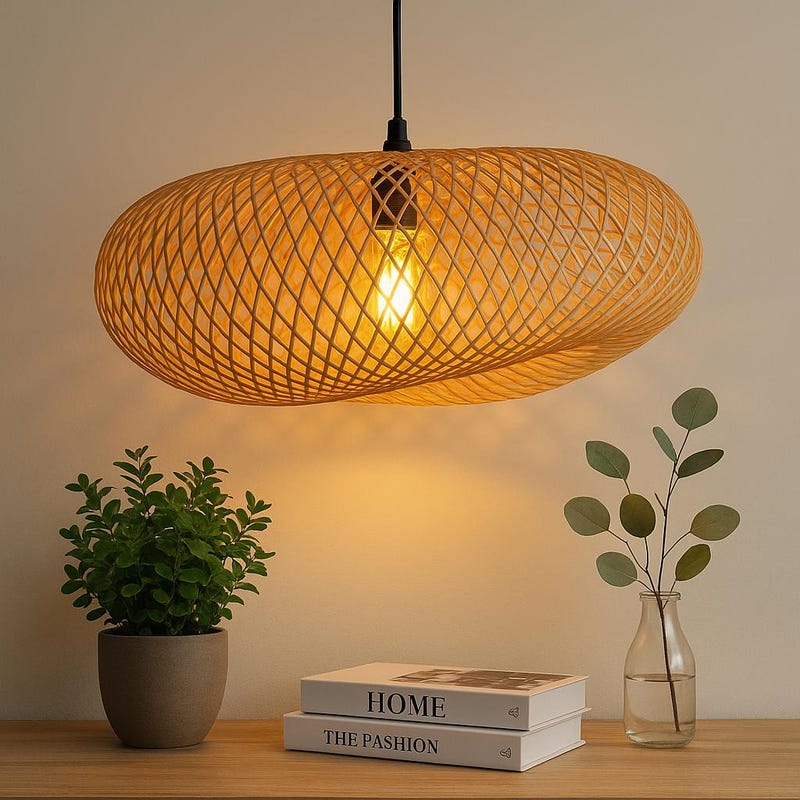 Bamboo Light Fixture - Etsy