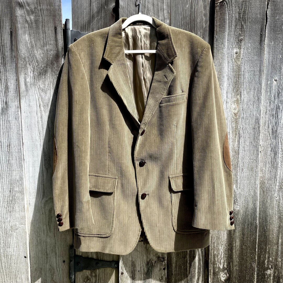 Vintage Orvis Corduroy Blazer Jacket Sport Coat Leather Elbow Patches ...
