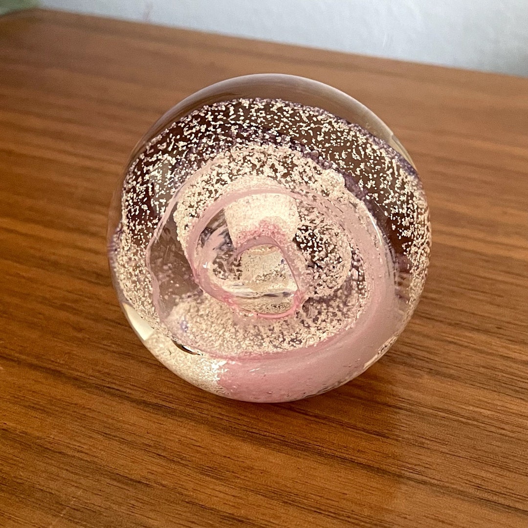 SELKIRK Handblown Glass Paperweight Spiral Swirl Design Scotland 1994 ...
