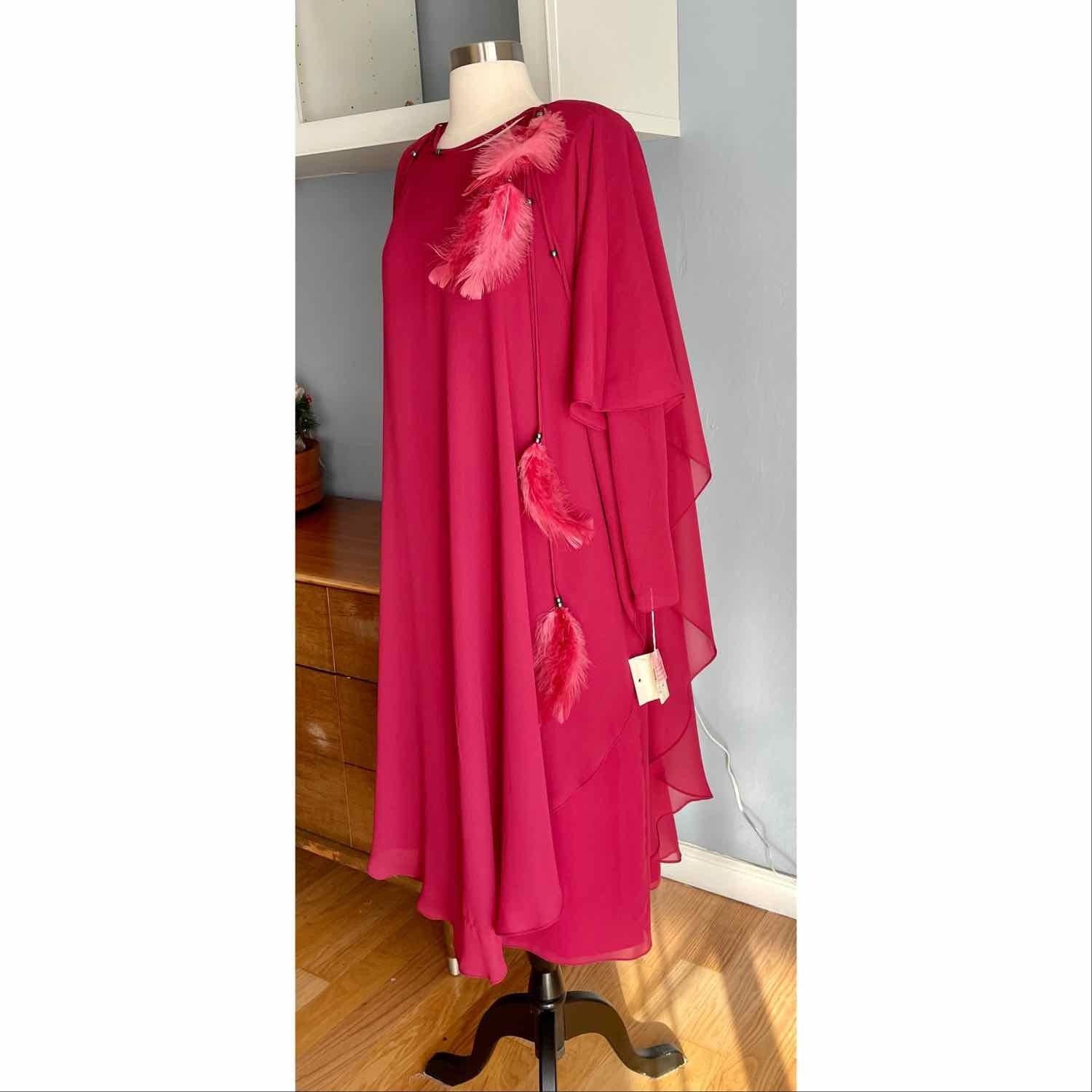 URSULA OF SWITZERLAND Vintage Chiffon Flowy Drape Feathers Dress - Etsy