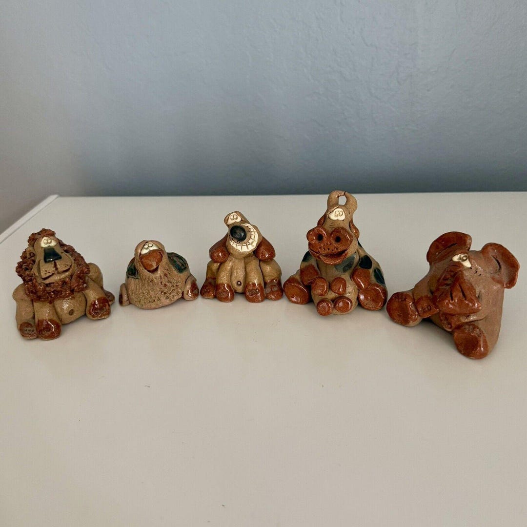 Vintage Nancy Hicks Art Pottery Humorous Figurine Signed Lot of 5 ...