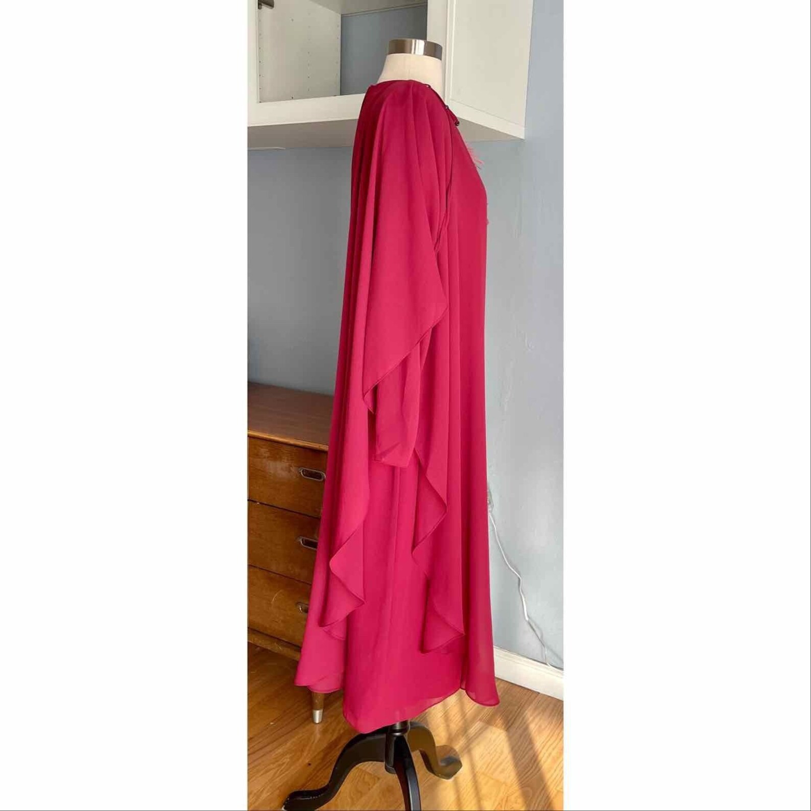 URSULA OF SWITZERLAND Vintage Chiffon Flowy Drape Feathers Dress - Etsy