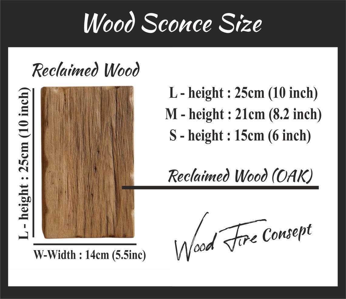 Reclaimed Oak Wood Plug-in Wall Sconce: Rustic Farmhouse Lighting - Etsy