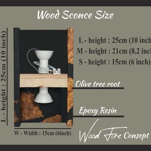 Olive Wood Art Sconce, Wood Wall Sconce, Wood Pendant Light, Epoxy and ...