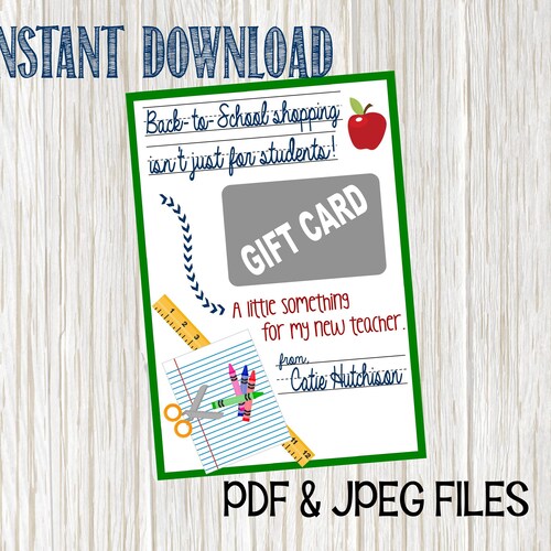 Back to School Gift Card Holder - Etsy