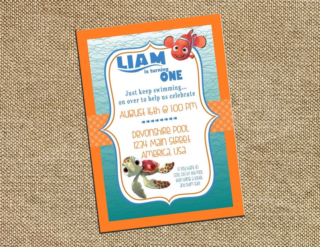 Finding Nemo Birthday Invitation - Etsy