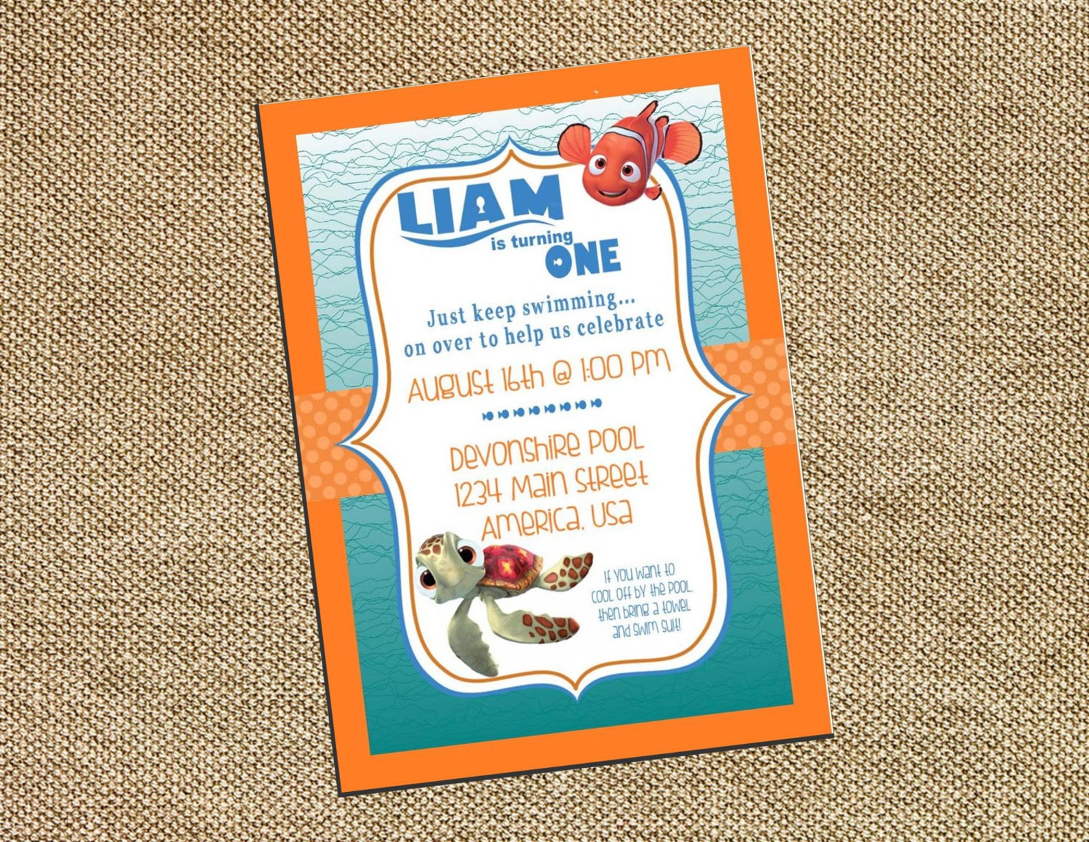 Finding Nemo Birthday Invitation - Etsy