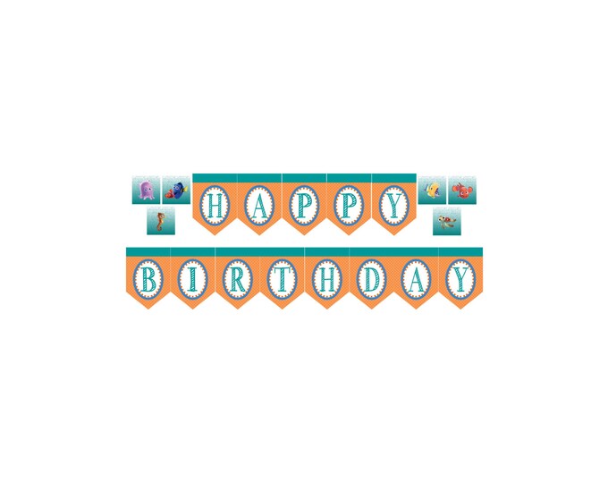 Finding Nemo Happy Birthday Party Banner - Etsy