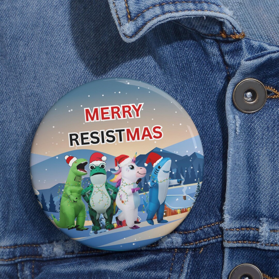 Merry Resistmas Button | Funny Activist Christmas Pin - Etsy