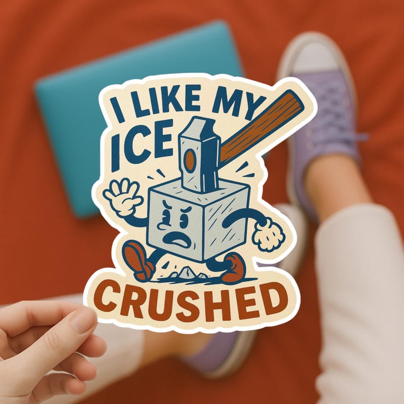Ice Crushed Sticker - Etsy UK