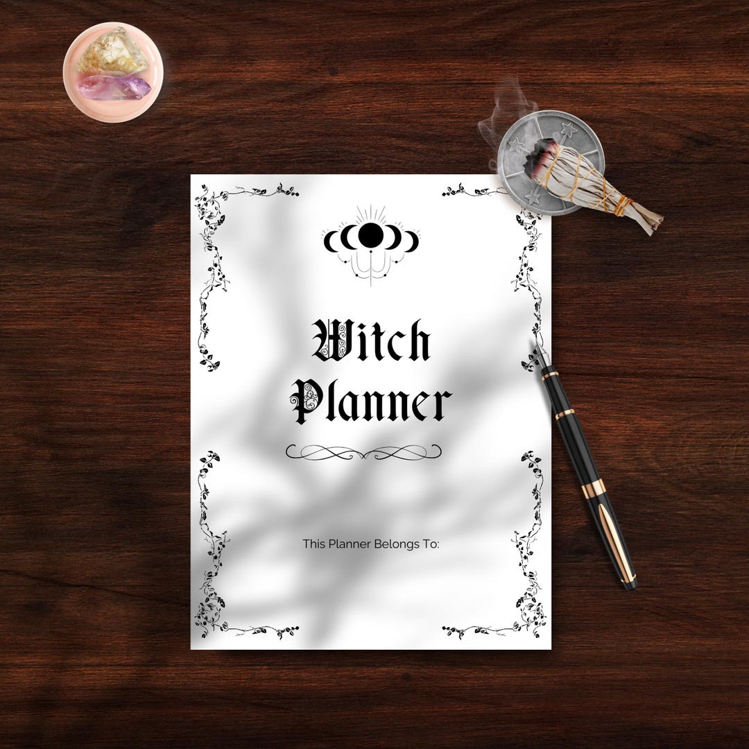 Witchy Planner | Printable Moon Phase & Astrology Planner PDF | Wheel ...