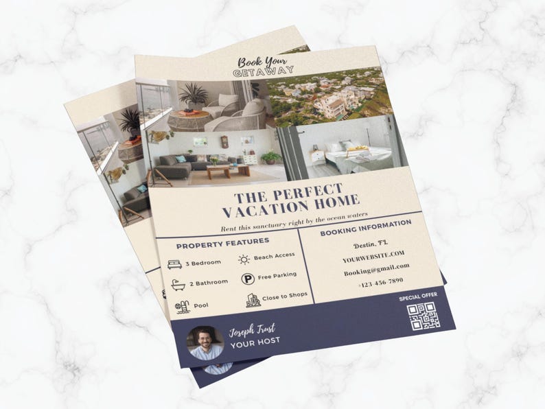 Airbnb Marketing Flyer Template, Short Term Rental Flyer, Vrbo Flyer ...