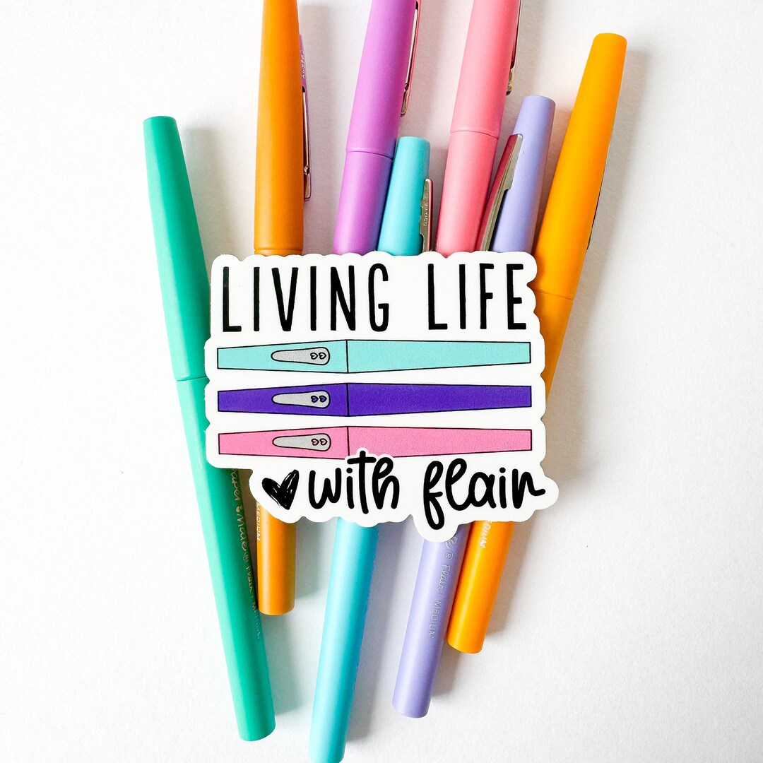 Living Life With Flair - Vinyl Sticker - Etsy