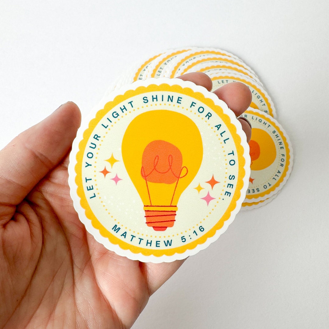 Let Your Light Shine - Vinyl Sticker - Etsy