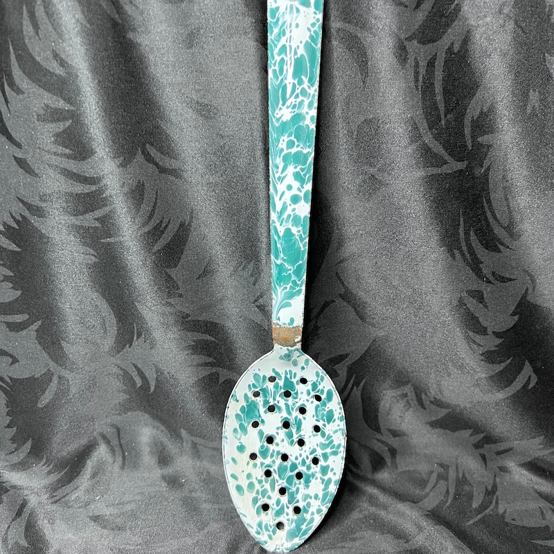 Enamel Spoon Green - Etsy