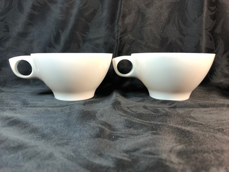 White Boontonware Cups, Set of 4 - Etsy