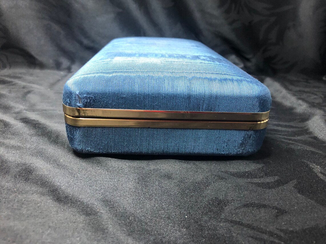 Blue Two Tone Clamshell Jewelry Box - Etsy