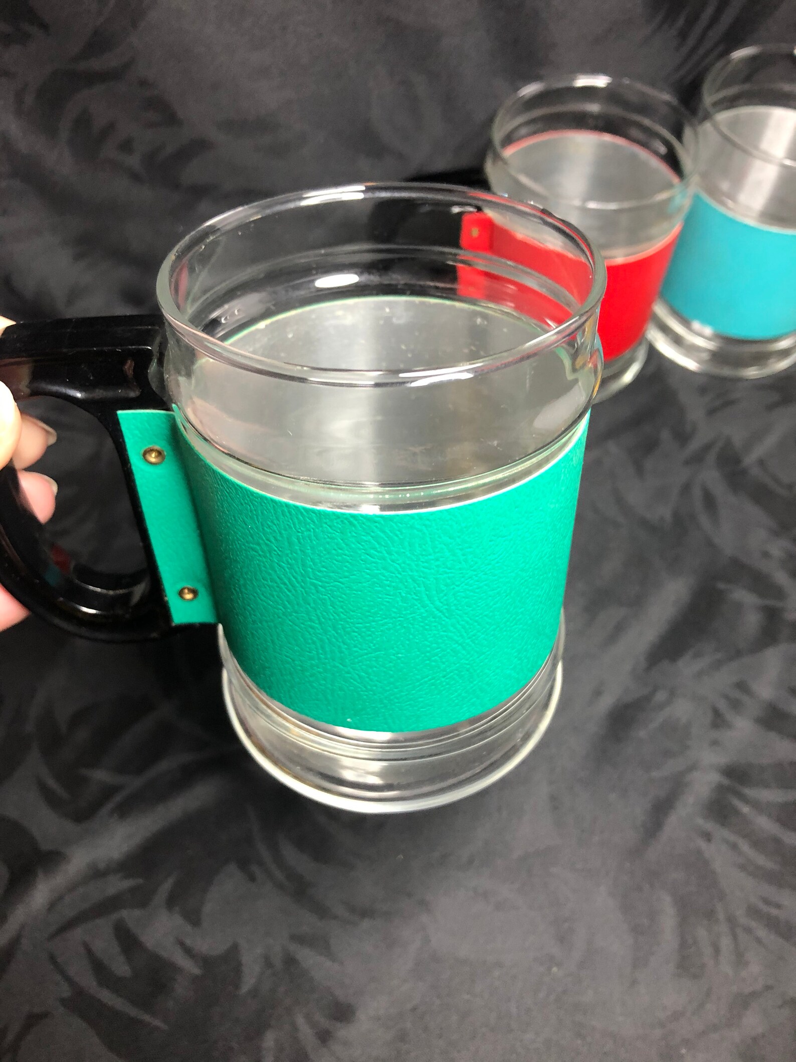 Glass and Vinyl Mugs Set of 4 - Etsy