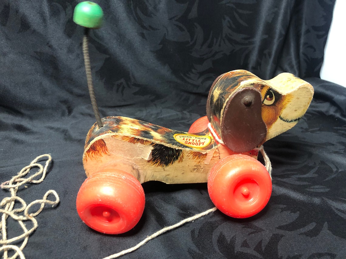 1965 Fisher Price Little Snoopy Pull Toy - Etsy