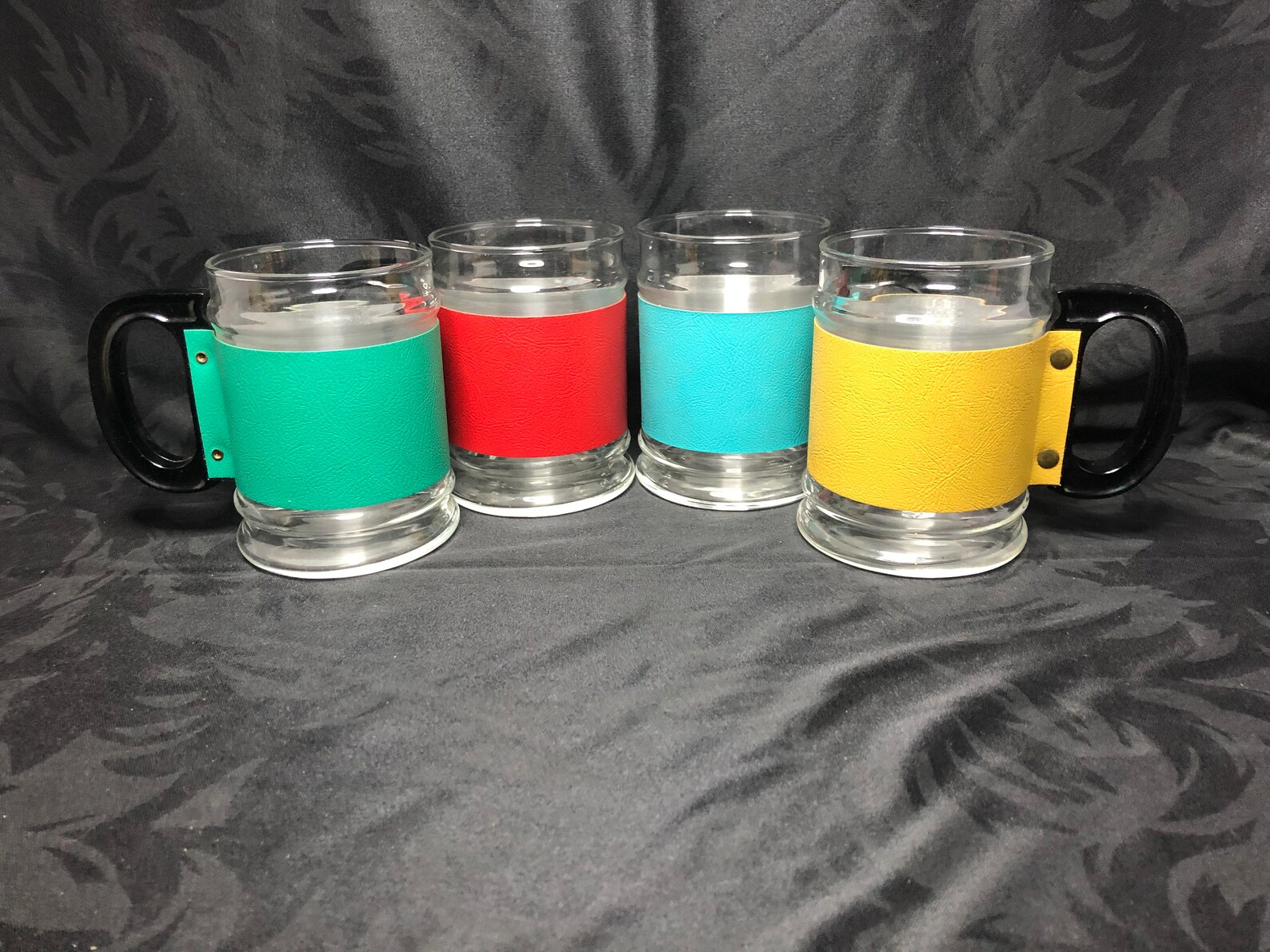 Glass and Vinyl Mugs Set of 4 - Etsy