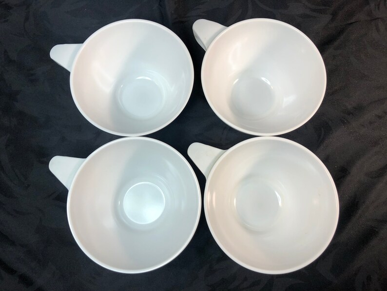 White Boontonware Cups, Set of 4 - Etsy