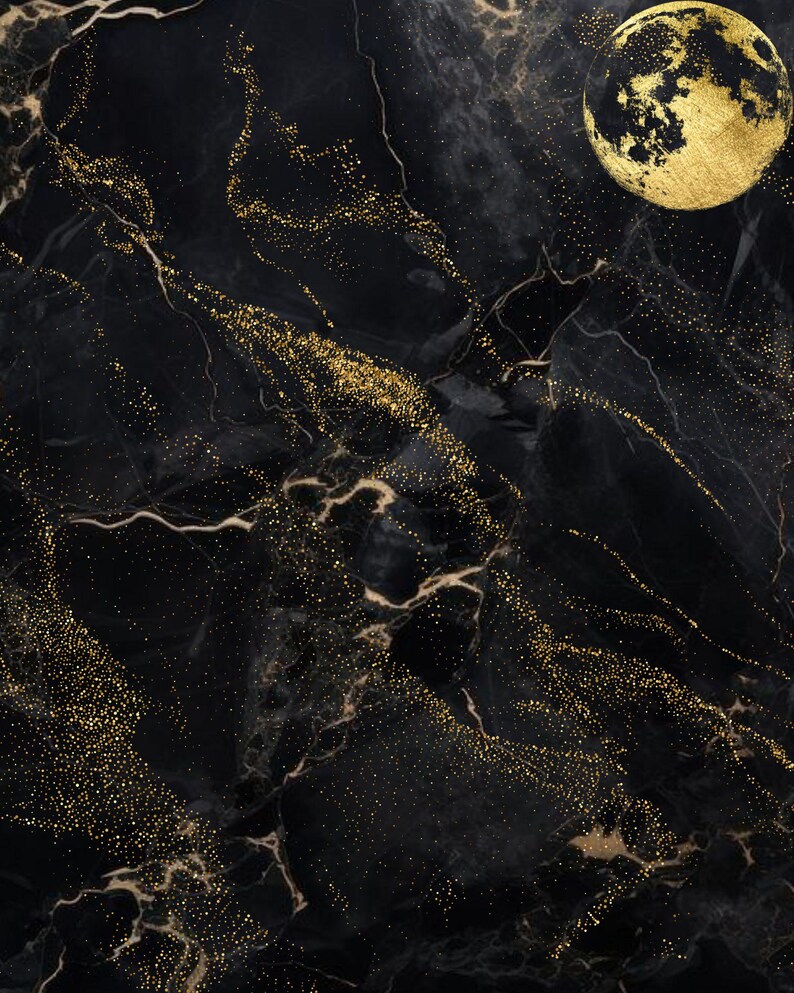 Black Marble Stardust Wall Art – Digital Download or Physical Poster ...