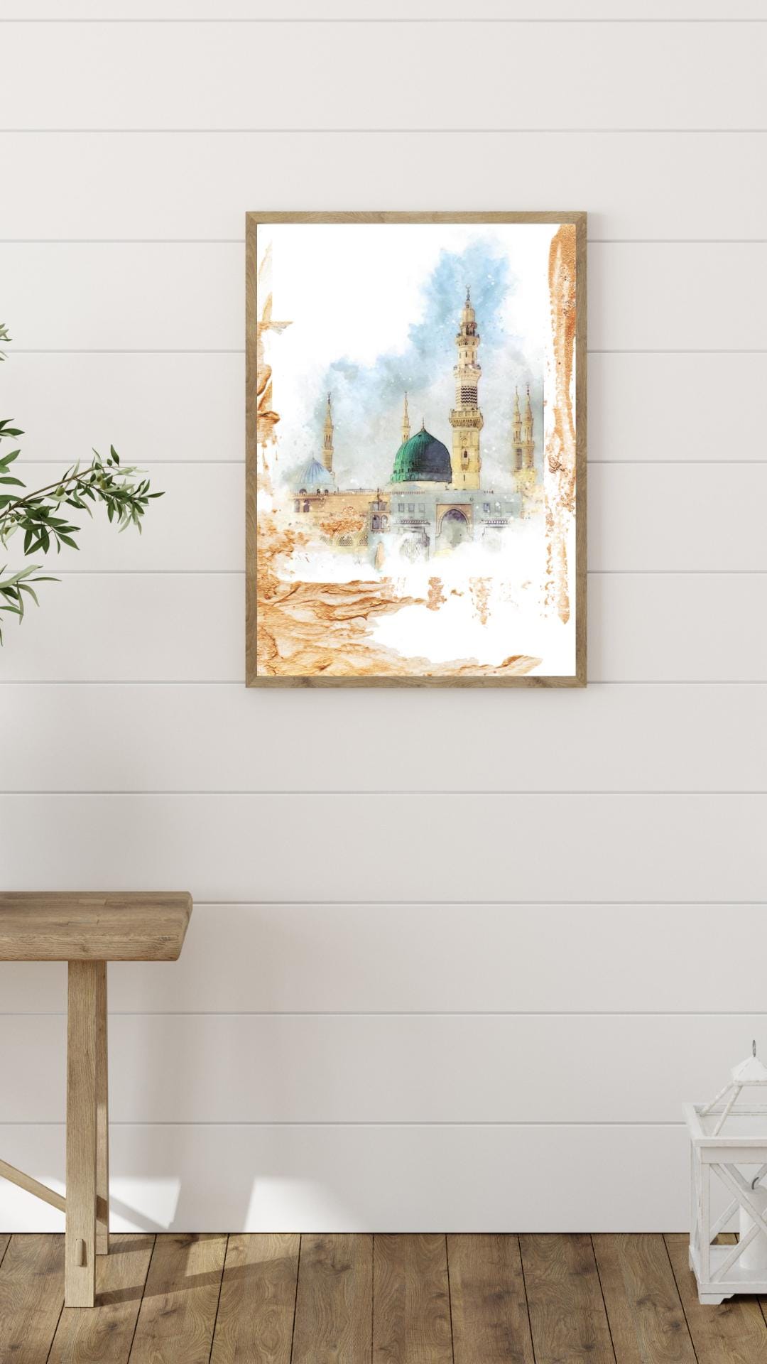 Medina Print | Islamic Wall Art | Masjid Al-nabawi Illustration ...