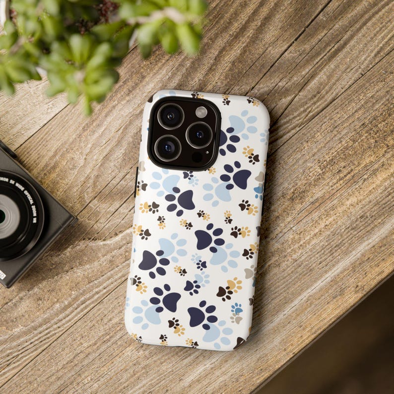 Bluey-inspired Blue Paw Print Phone Case – Sturdy Hard Shell Cover for ...