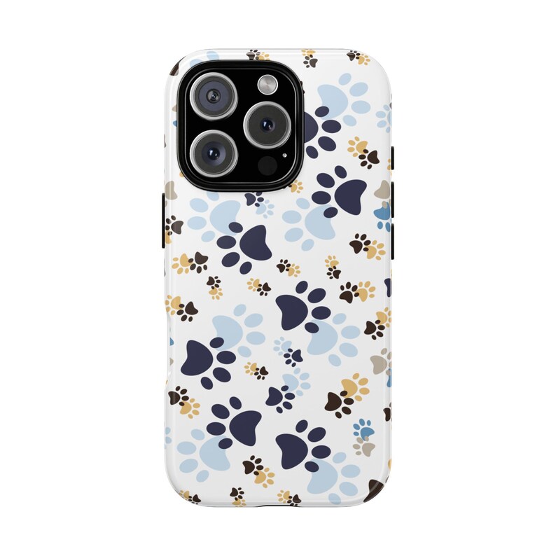 Bluey-inspired Blue Paw Print Phone Case – Sturdy Hard Shell Cover for ...