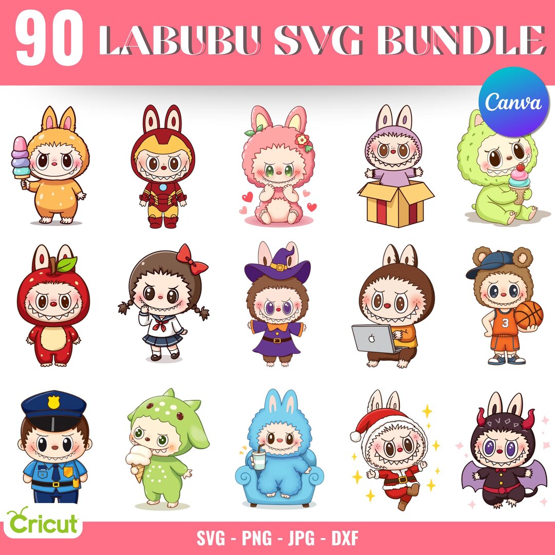 Labubu Designs Svg Png Bundle, Svg, Labubu Png Svg, fichier numérique ...