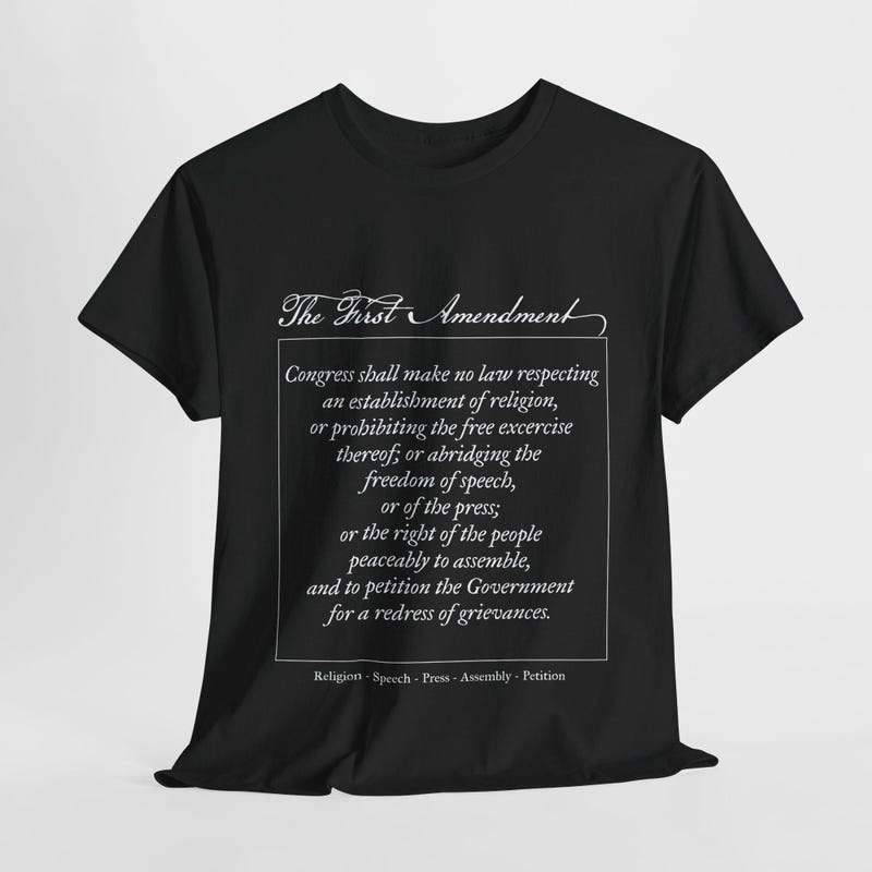 1st Amendment Tshirt - Etsy