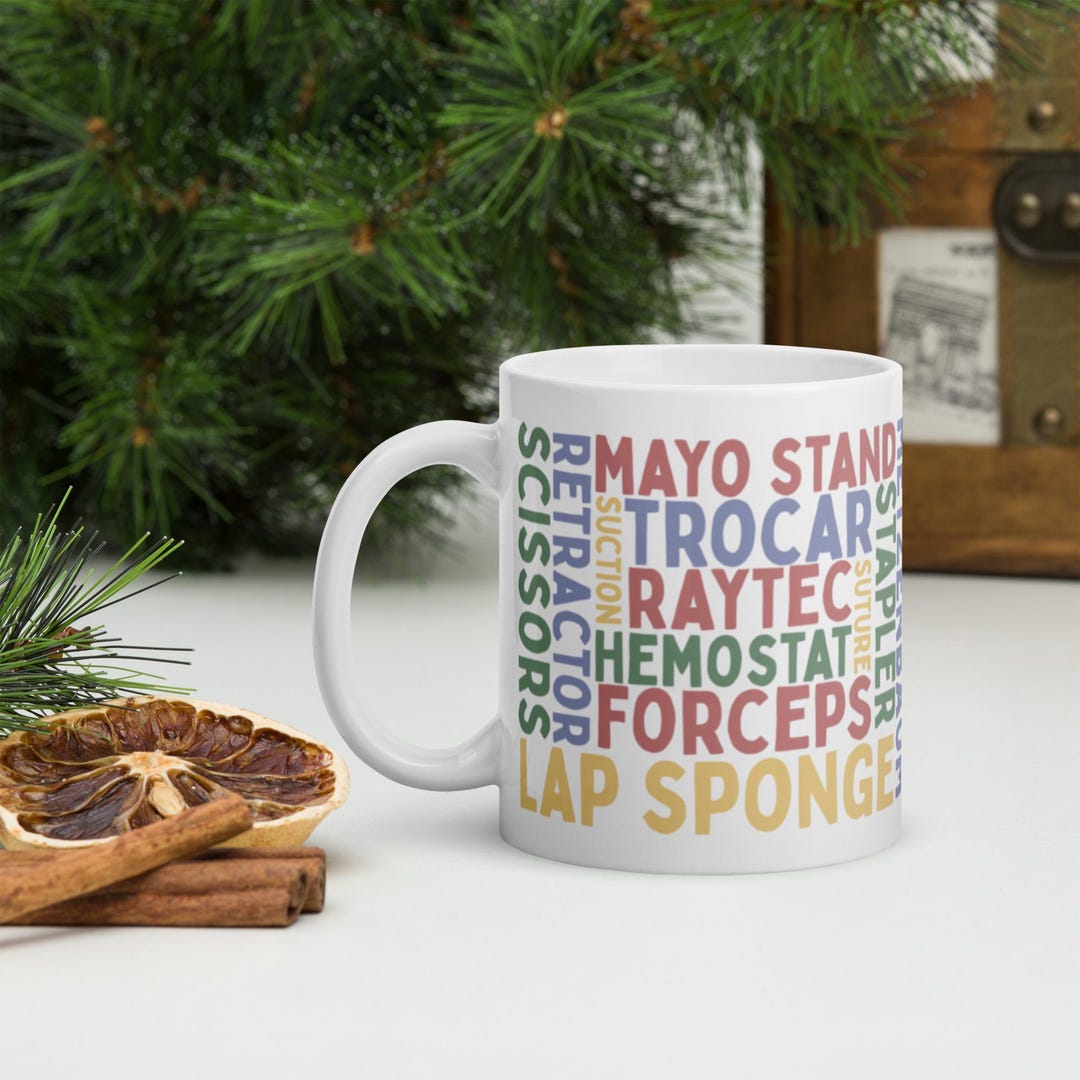 Surgery Instruments Coffee & Latte Mug | OR Nurse, Surgical ...