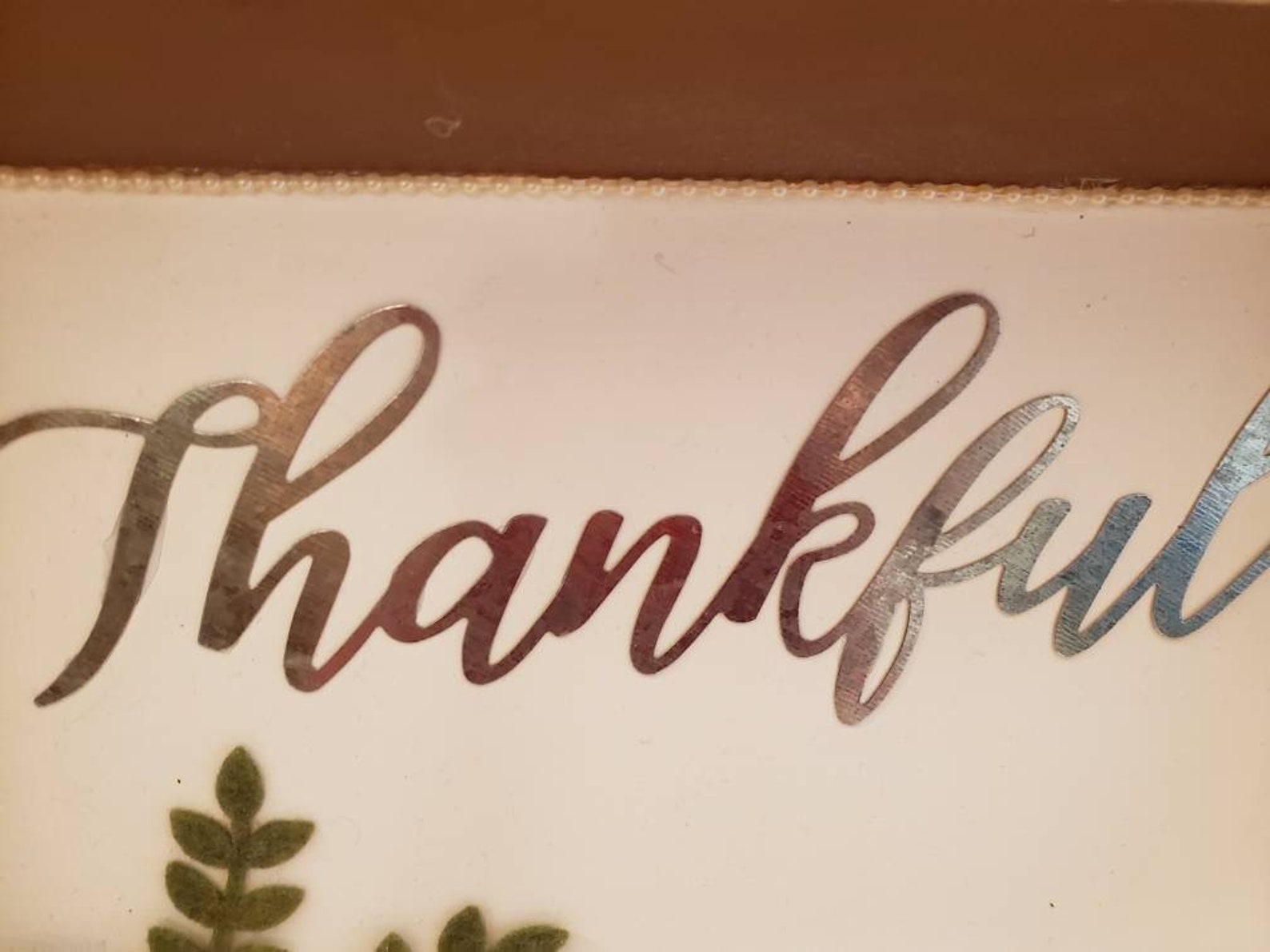 Rustic Thankful Sign With Metal Cutout and Hand Made Felt - Etsy