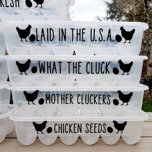 Funny Egg Storage Containers Plastic Egg Holder With Funny Sayings on ...