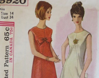 1952 Simplicity Uncut Printed Sewing Pattern Dress Size 14 No. | Etsy