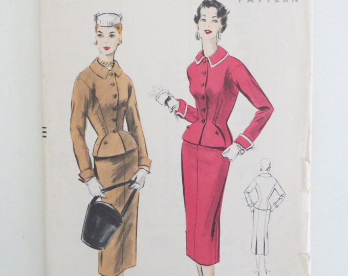 1953 Vogue Unused Sewing Pattern Suit Size 14 No. 8195 - Etsy
