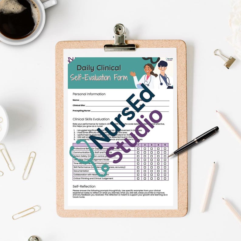 Nursing Student Clinical Reflection Form (printable) - Etsy