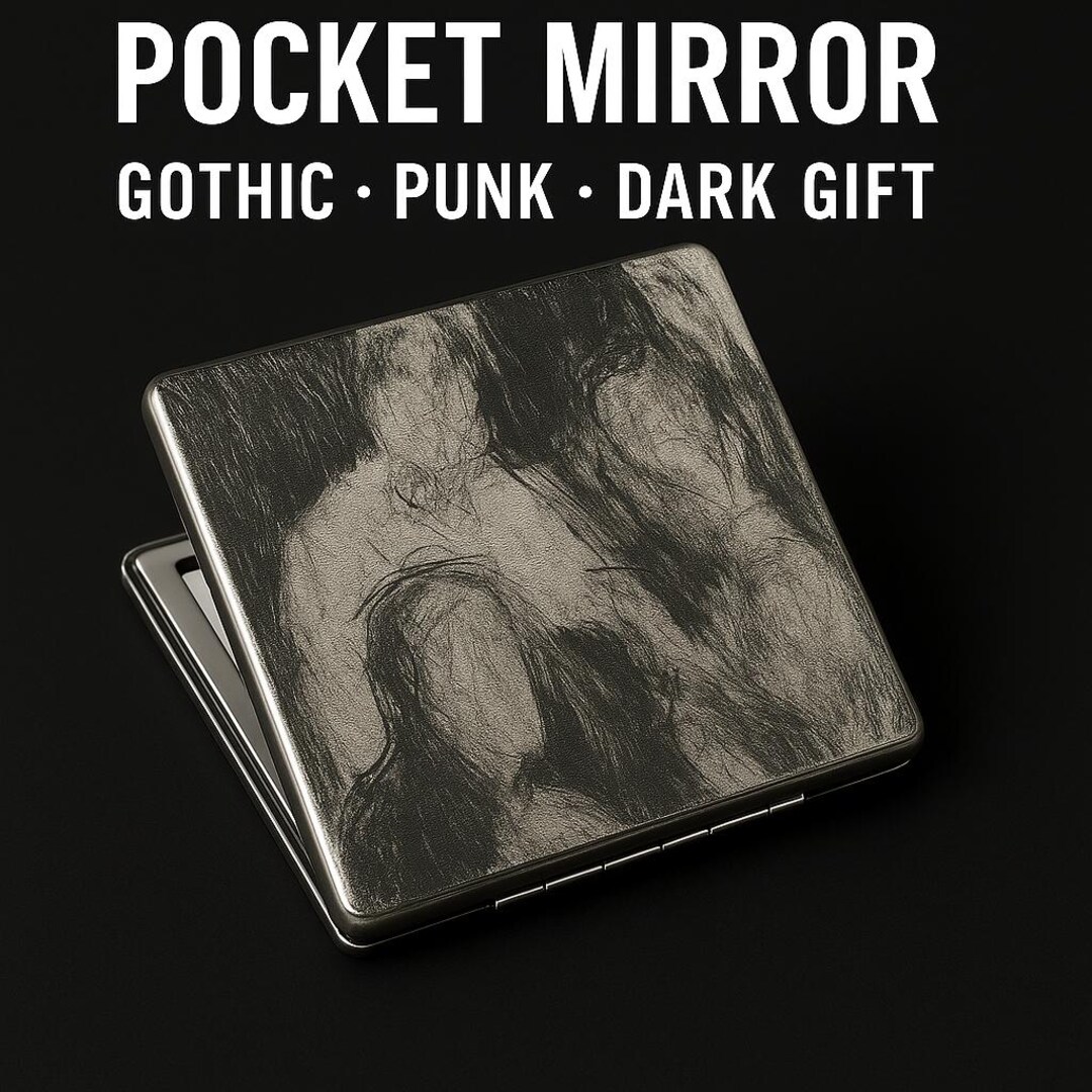 Handmade Abstract Art Pocket Mirror: Punk Style Compact - Etsy