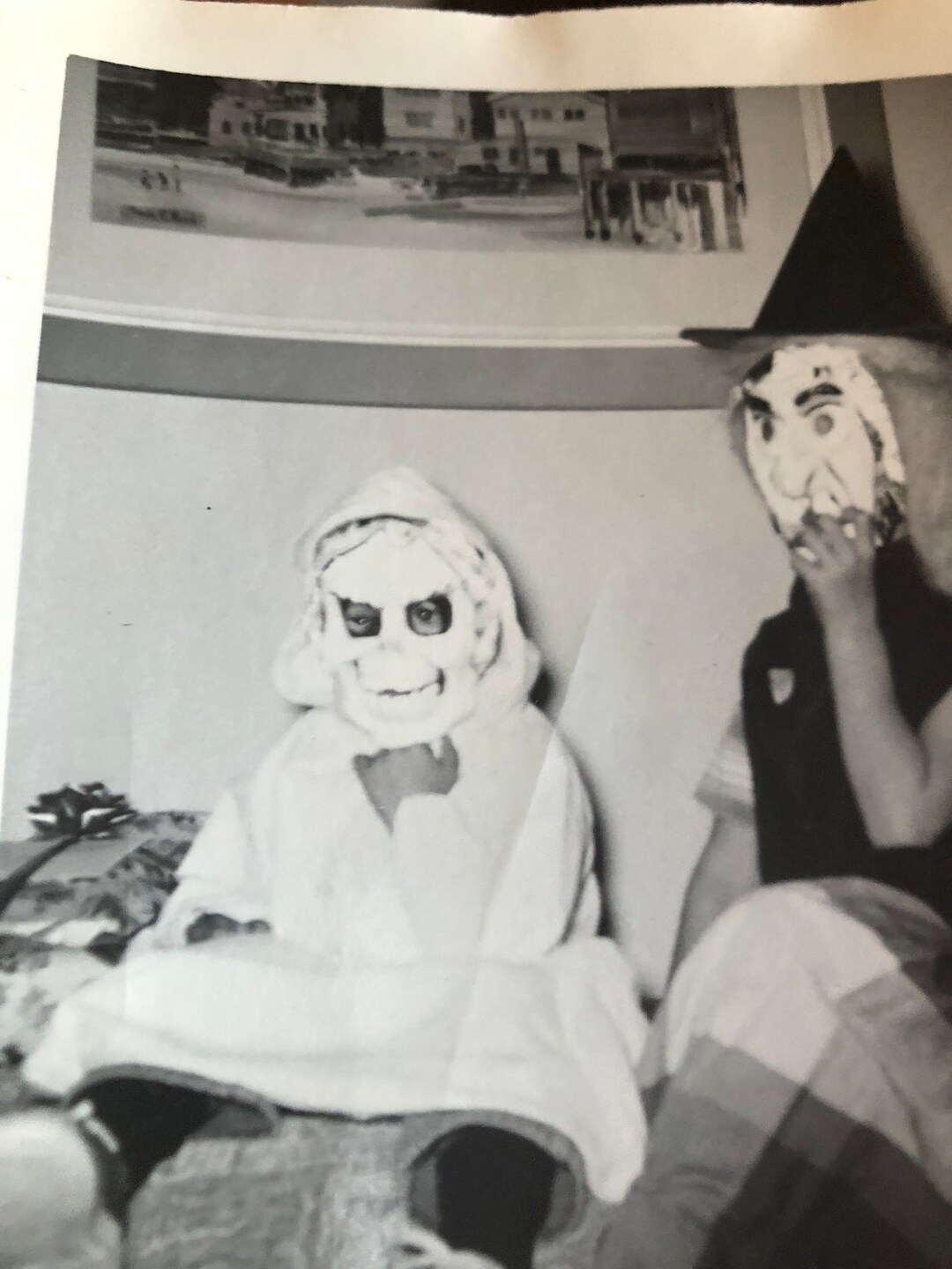 Vintage Photo Halloween Mid Century Original Photo Scary Witch Mask ...