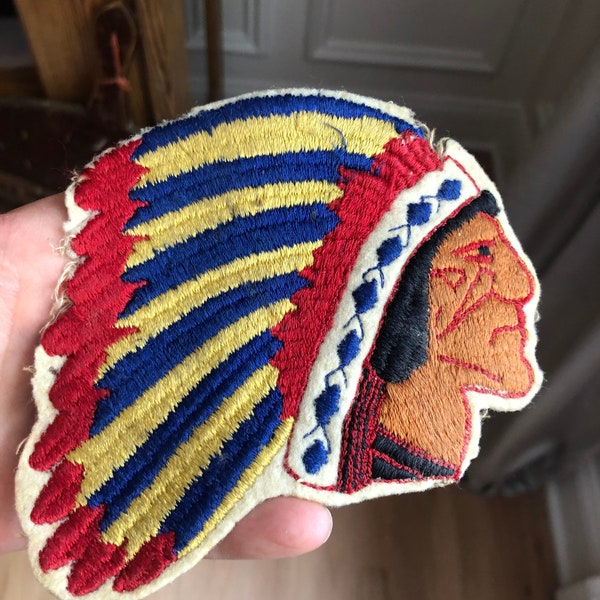 Indian Chief Patch - Etsy