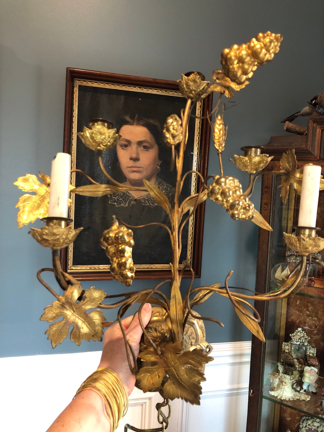 Antique French Sconce Wall Light Lux Gilt Church Altar Light Fixture ...
