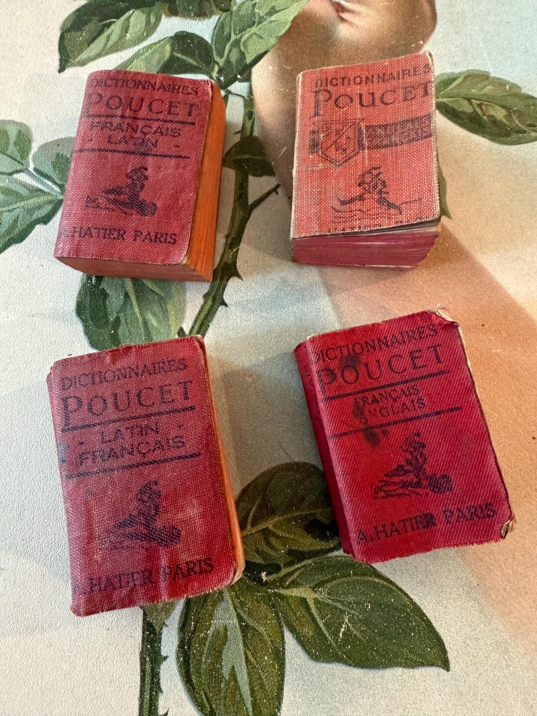 Vintage Miniature Books French Dictionary Dictionnaires Poucet French ...