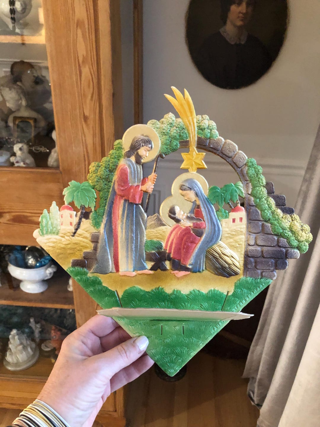 Antique Christmas Vintage German Christmas Die Cut Western Germany ...